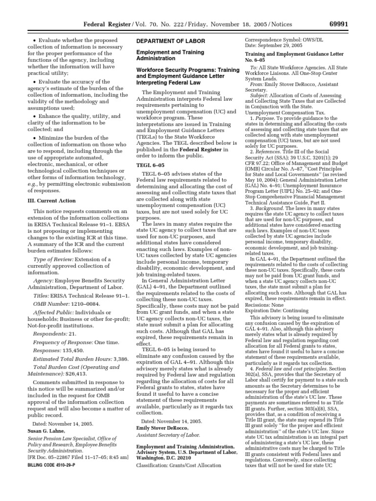 Federal Register / Vol. 70, No. 222 / Friday, November 18, 2005 ...