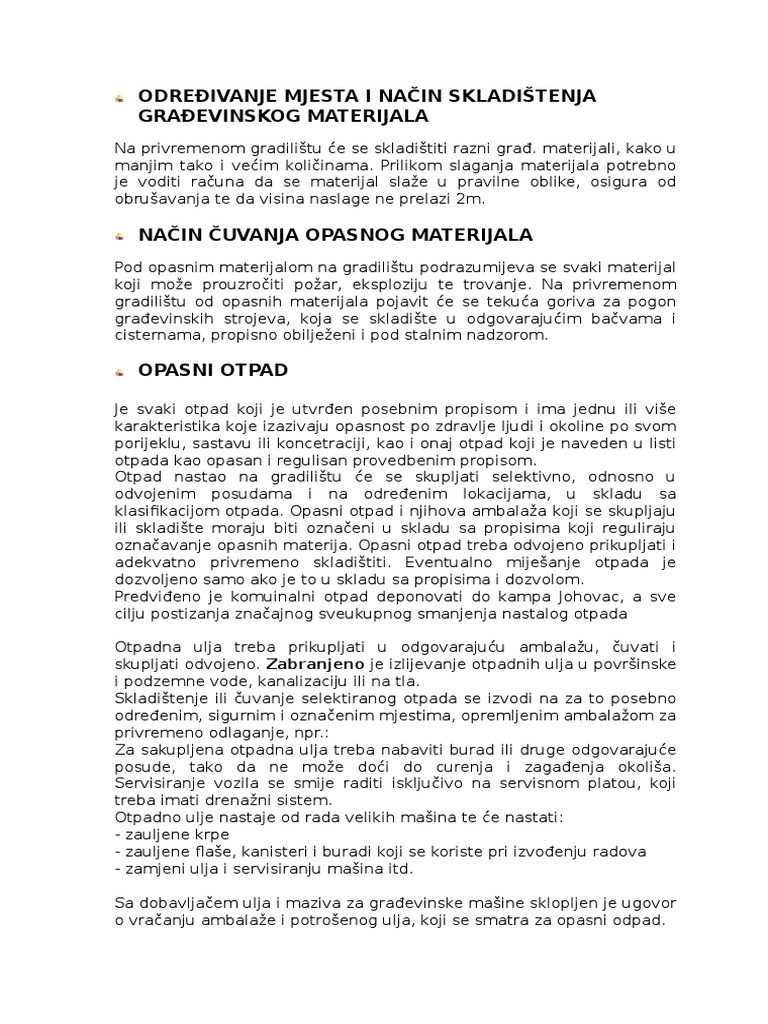 Opasni Otpad I Sanitarni Čvorovi | PDF