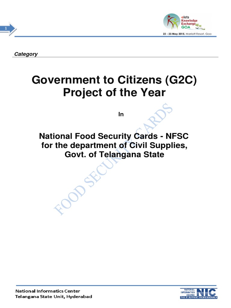 National Food Security Cards | PDF