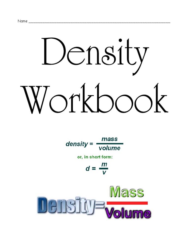 Density Work Book | PDF | Buoyancy | Density