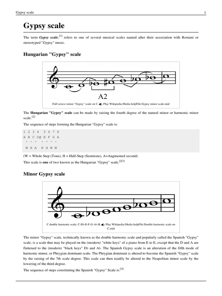 Gypsy Scale | PDF | Minor Scale | Scale (Music)