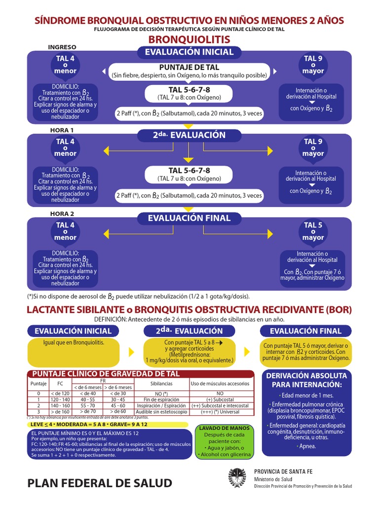 Algoritmo Bronquiolitis Ministério Salud | PDF