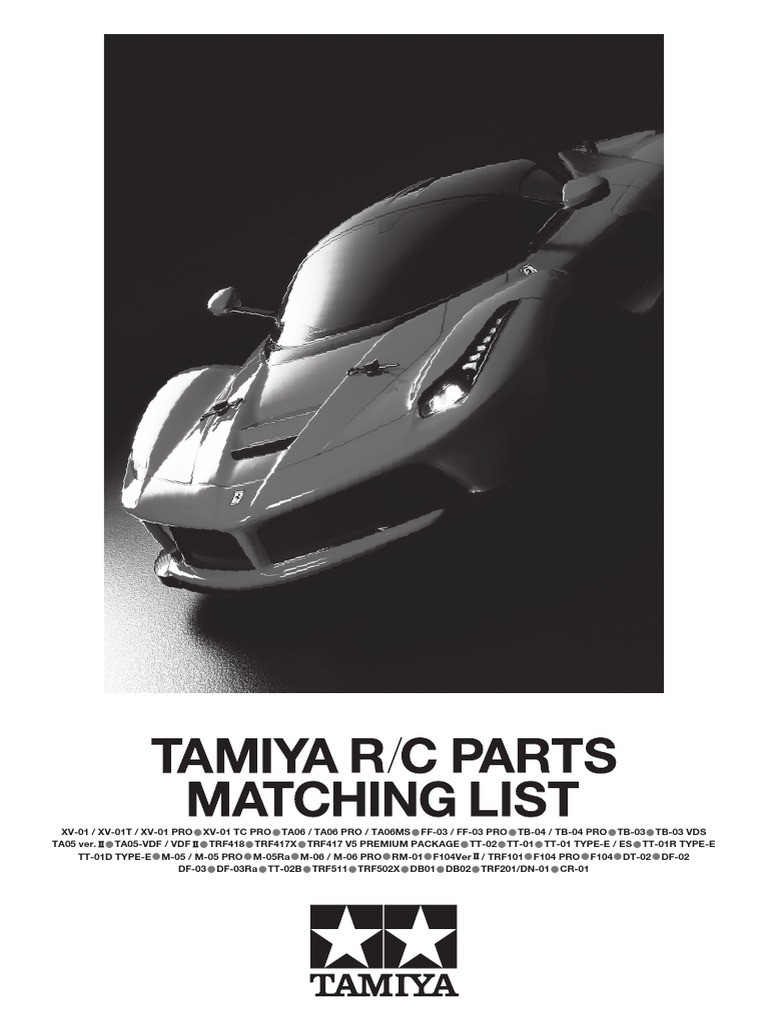 2013 v2 Tamiya RC Parts Matching List | PDF