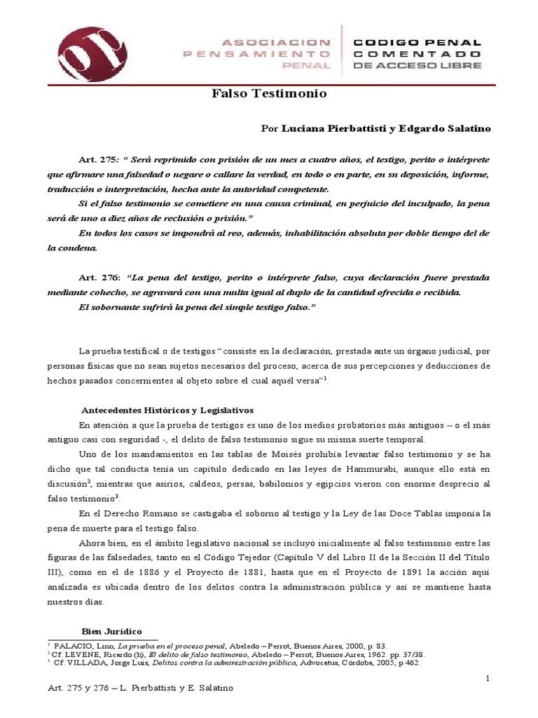 Falso Testimonio | PDF | Testimonio | Traducciones