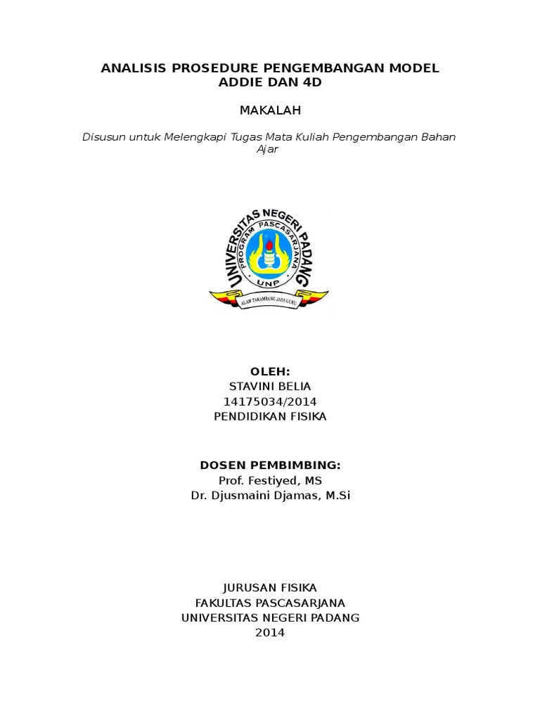CHAPTER 5 (Pengembangan Model Pembelajaran Addie & 4d) | PDF