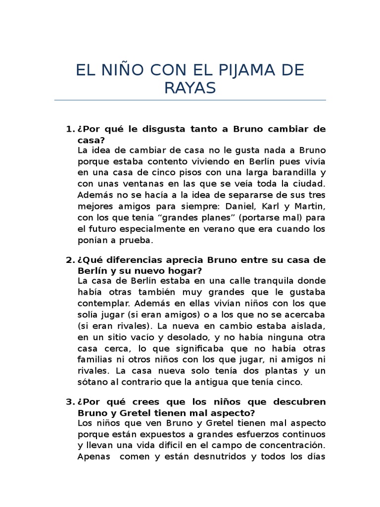 El Niño Con El Pijama de Rayas | PDF | Campo de concentración de ...