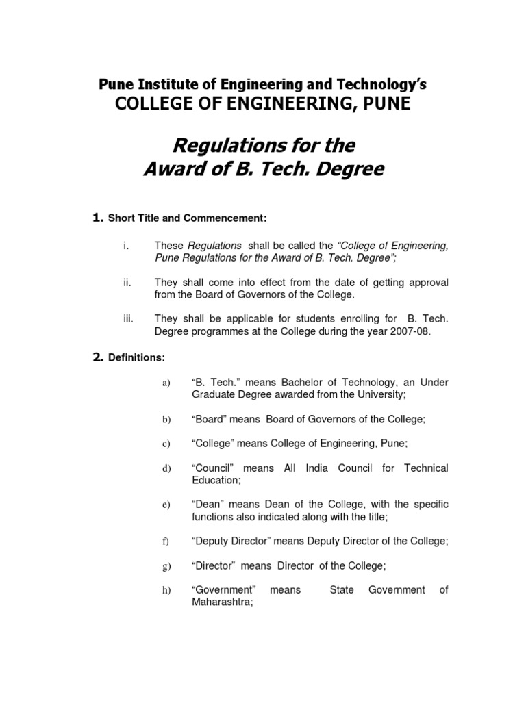 COEP Regulation | Download Free PDF | Academic Term | Test (Assessment)