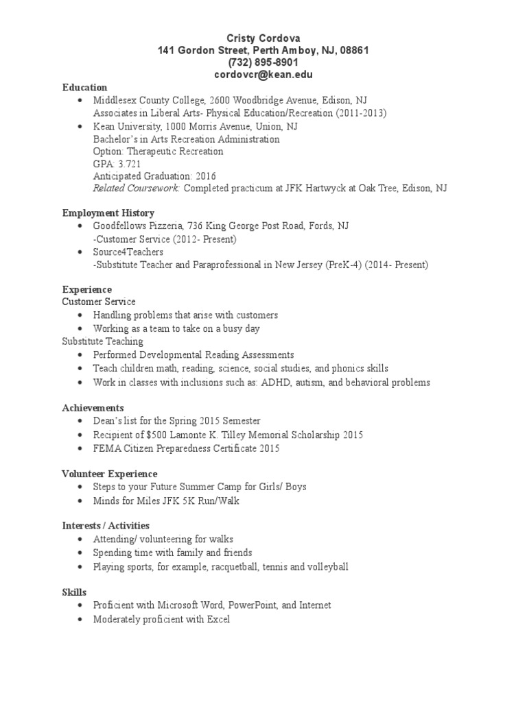 Cristy Cordova Resume | PDF