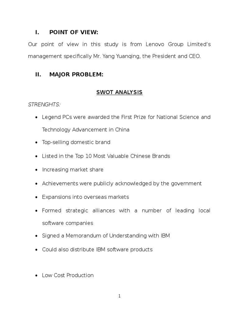 Compiled Case Study-Lenovo | PDF | Lenovo | Dell