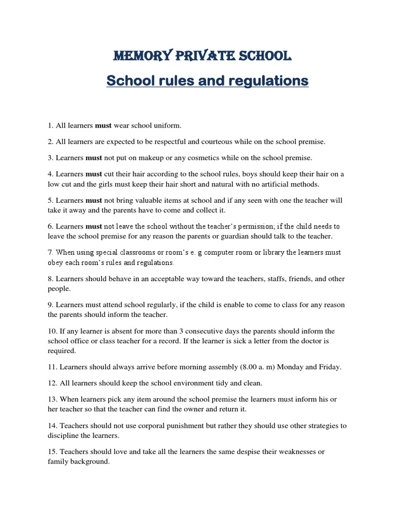 Memory Primary School Pdf