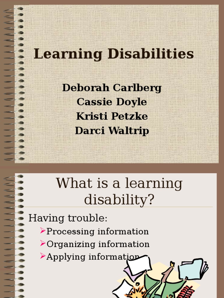 Learning Disabilities PowerPoint | Learning Disability | Dyslexia