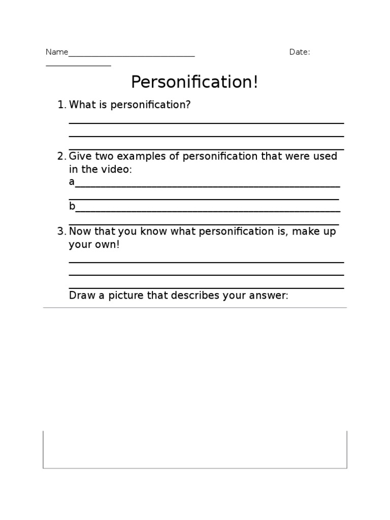 Understanding Personification for Kids | PDF