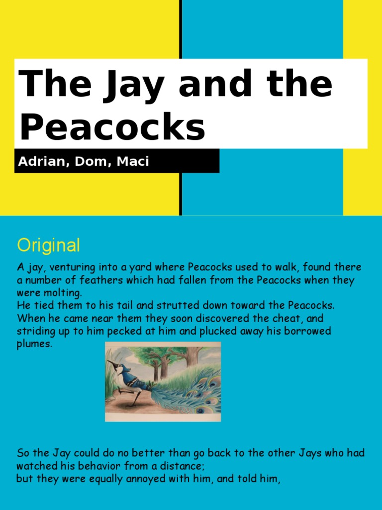 Fables - The Jay and The Peacocks Adrian Dom Maci | PDF