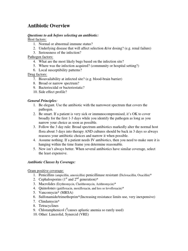 Antibiotic Overview | Antibiotics | Immunology