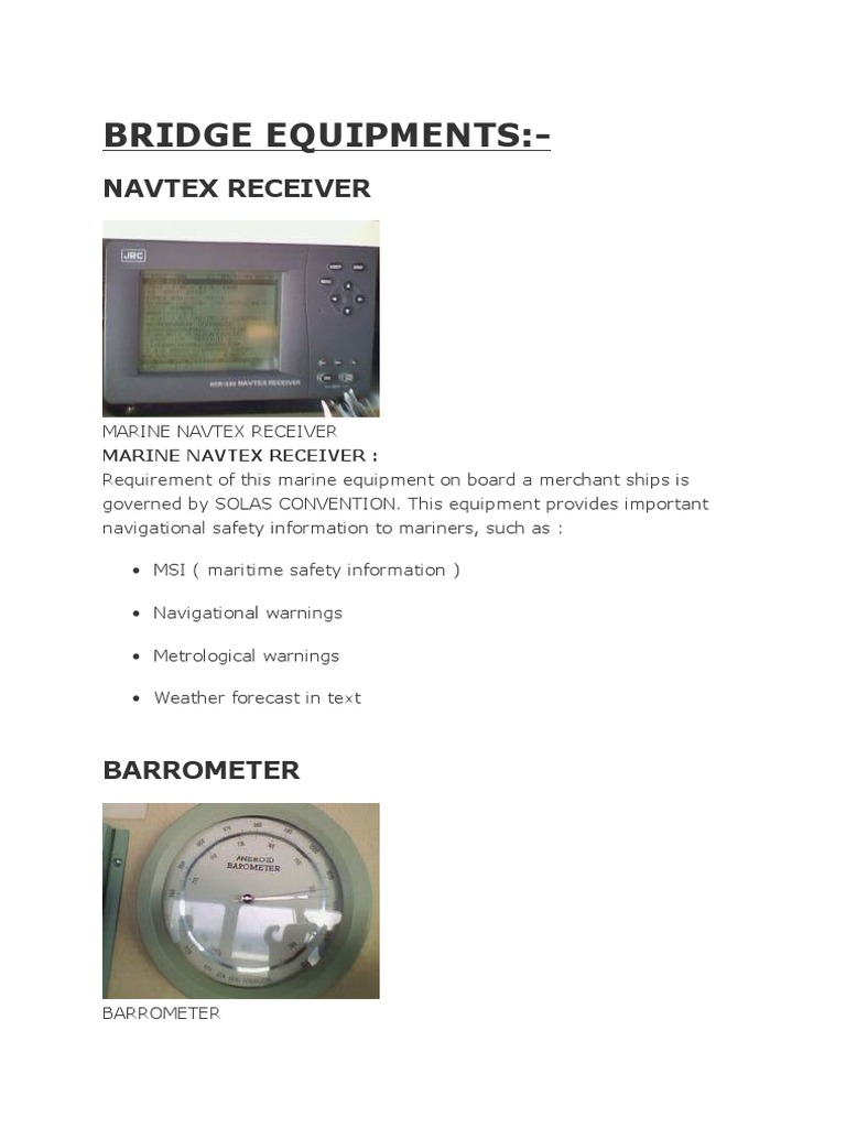 Bridge Equipments | PDF | Global Positioning System | Amplifier