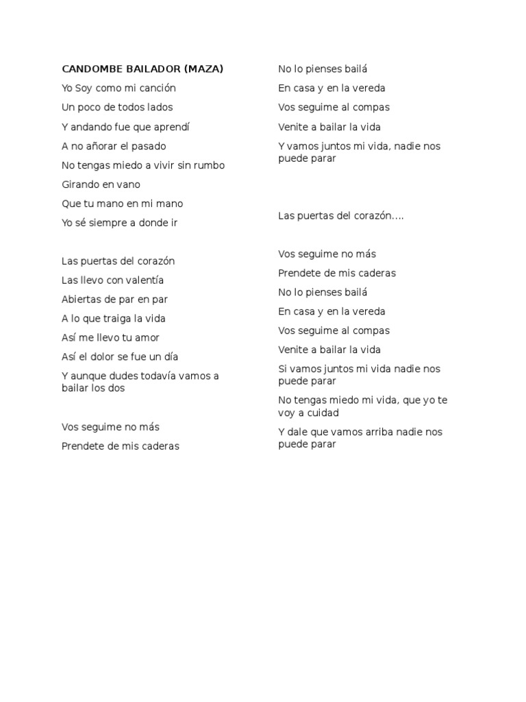 Candombe Bailador Daniel Maza | PDF