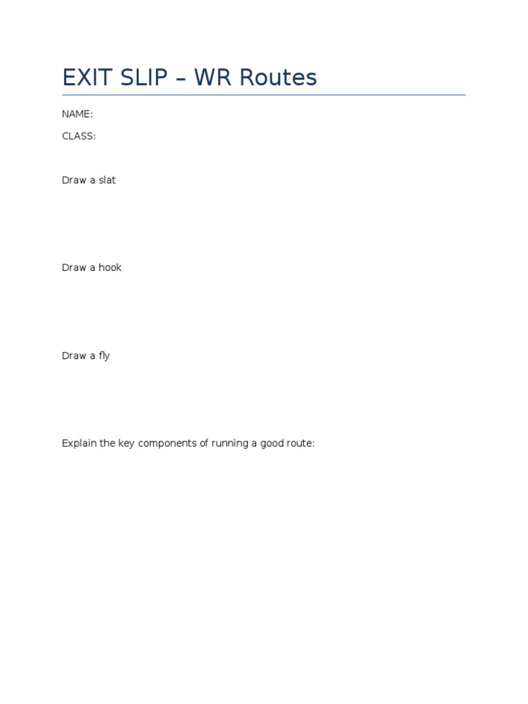 Key Components of Effective WR Routes | PDF
