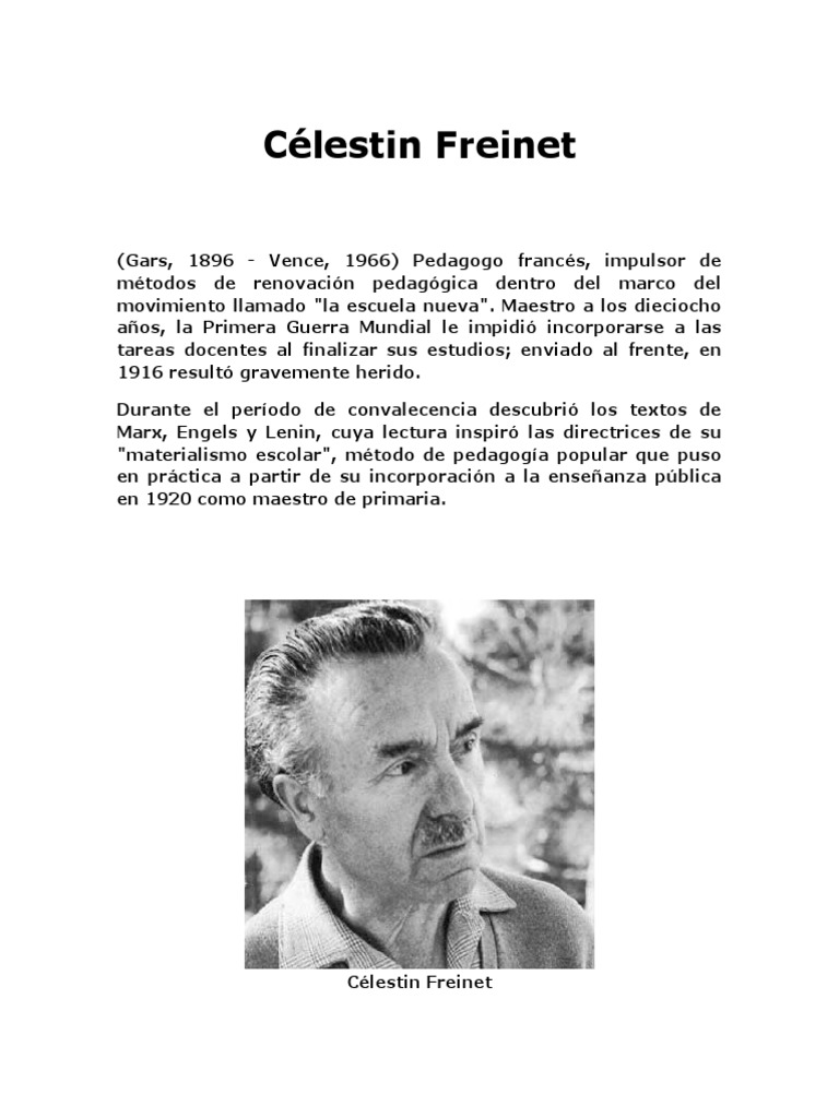 Célestin Freinet | Descargar gratis PDF | Cognición | Science