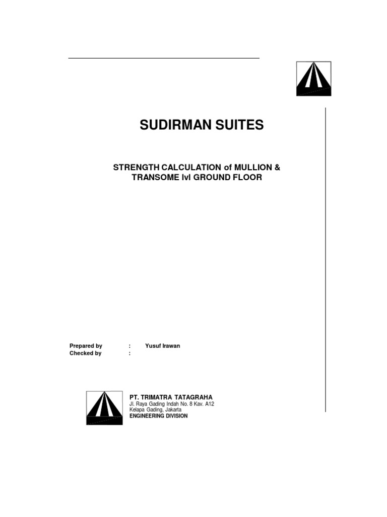 Mullion & Transome Strength Calculations | PDF | Continuum Mechanics ...
