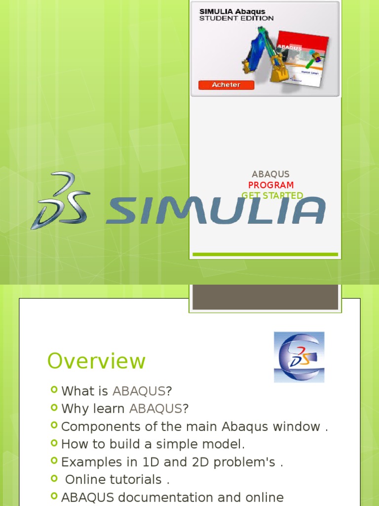 Abaqus Lecture 1 | PDF | Simulation | Menu (Computing)