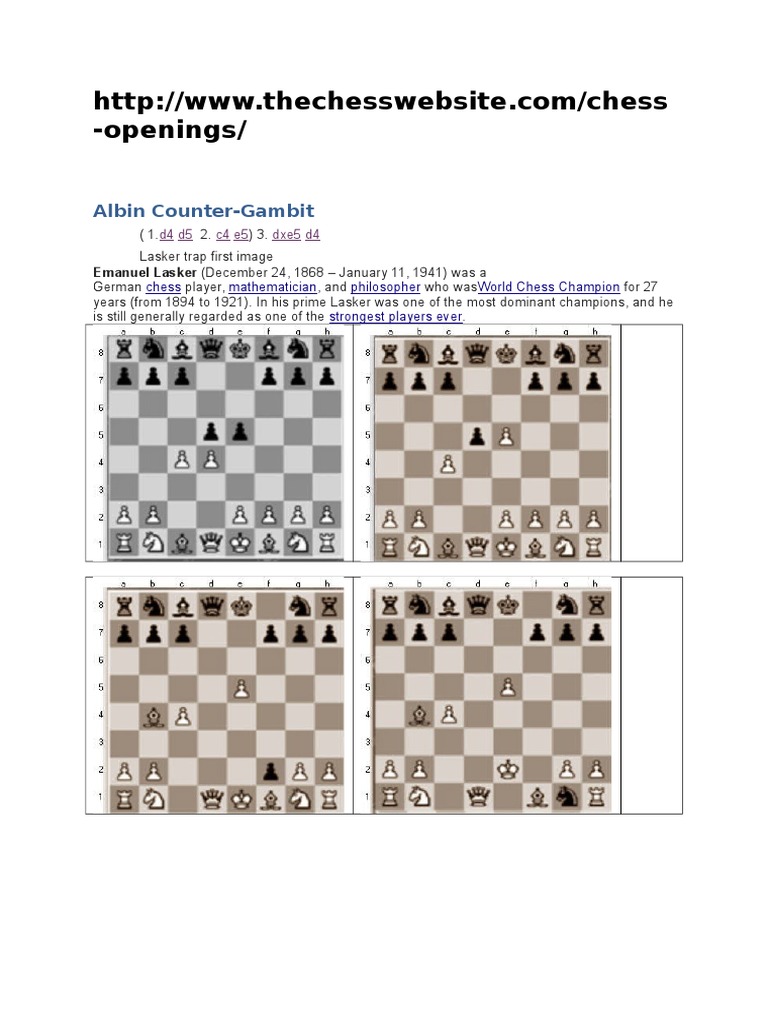 Chess Openings My Collection | Chess Openings | Food & Wine