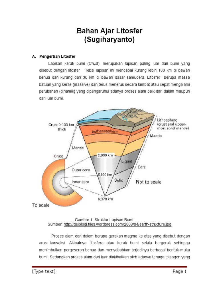 Bahan Ajar Litosfer | PDF | Sains & Matematika