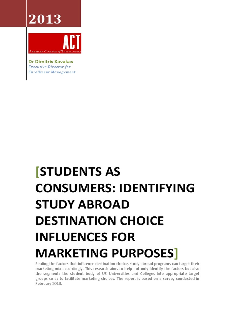 Students As Consumers Ovea Seas | PDF | International Student | Marketing