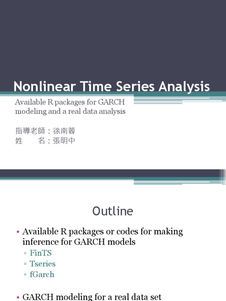 R Functions For GARCH Modeling | PDF | Time Series | Data Analysis