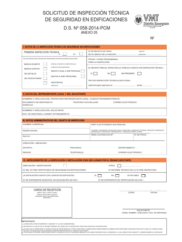 Solicitud ITSEModelo de Carta para Solicitar Una Inspección Técnica de Seguridad en ...