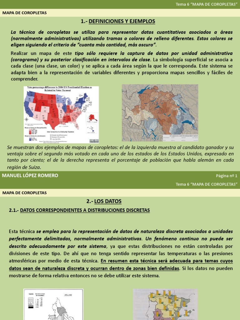Tema 6 Mapa de Coropletas | Mapa | Cuantil
