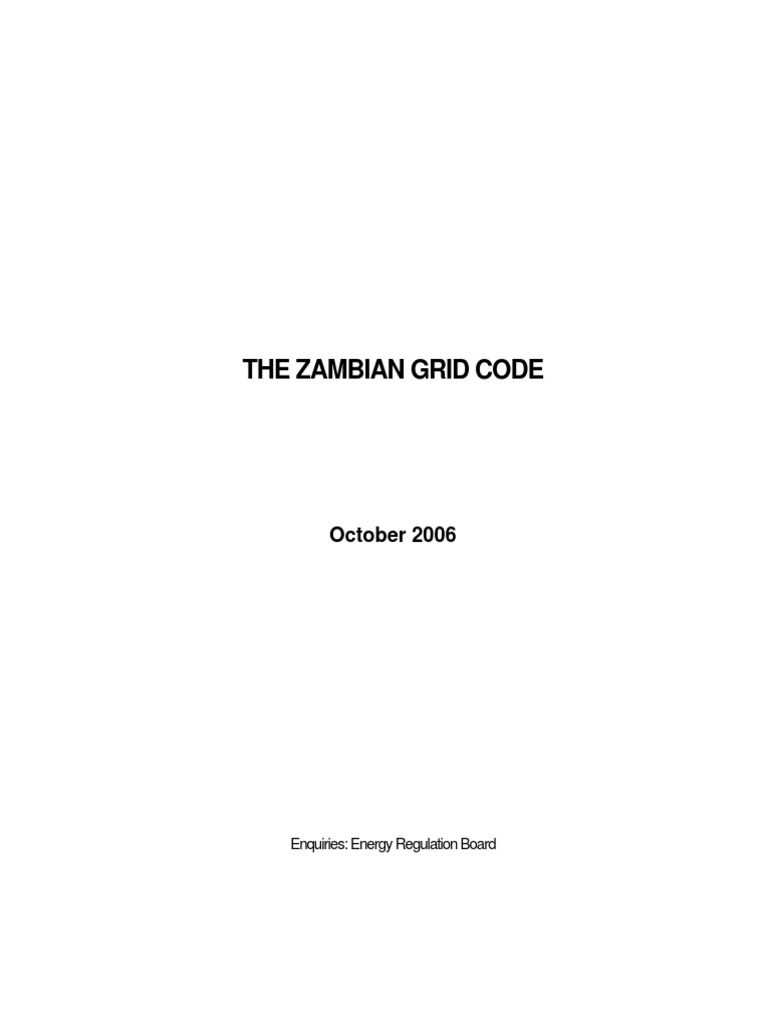 Zambian Grid Code | PDF | Electric Power Transmission | Electrical ...