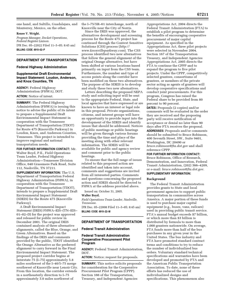 Notice: Grants and Cooperative Agreements Availability, Etc.: Cooperative Procurement Pilot ...