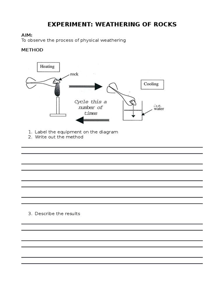 EXPERIMENT Weathering of Rocks | PDF