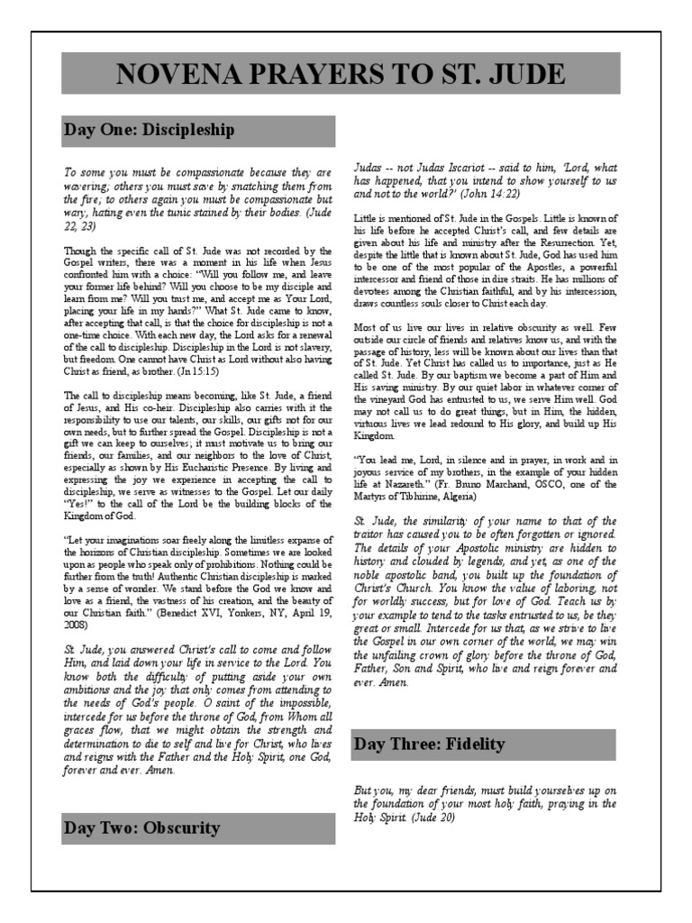 St. Jude | PDF | Faith Healing | Jesus