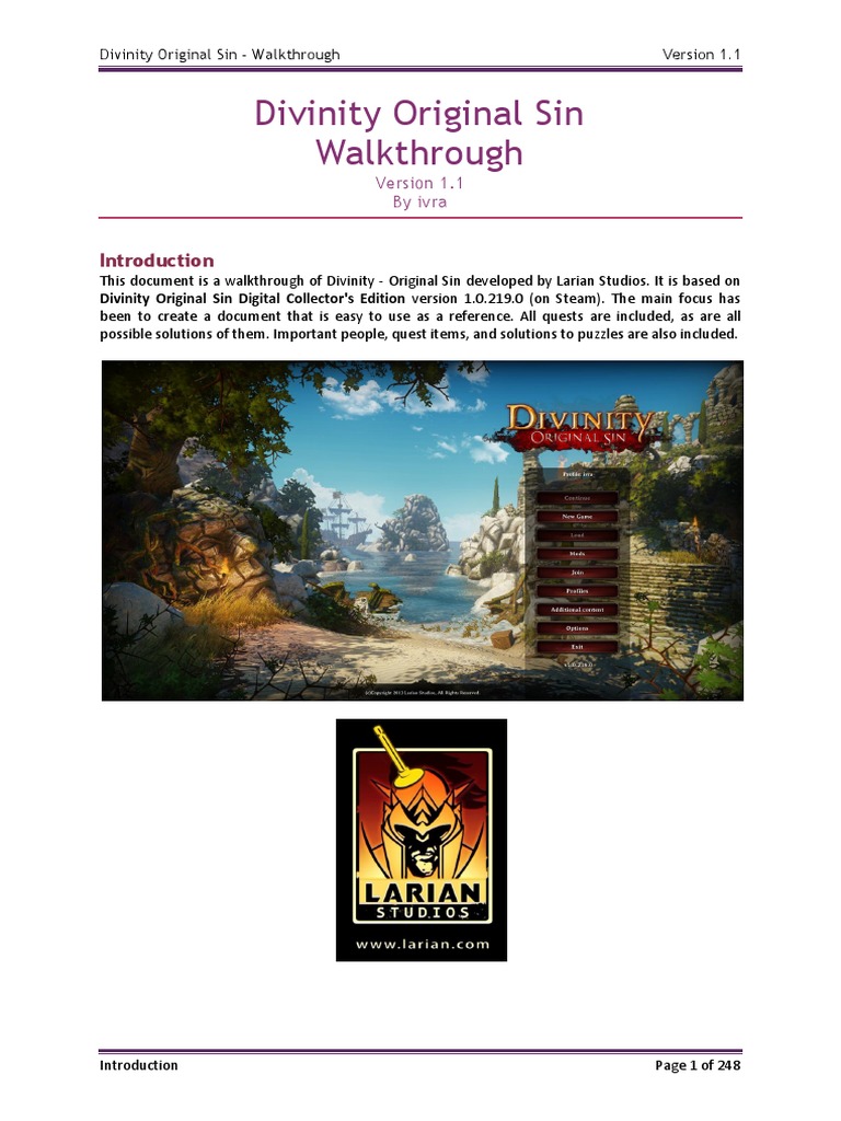 Divinity Original Sin | PDF | Races And Factions Of Warcraft