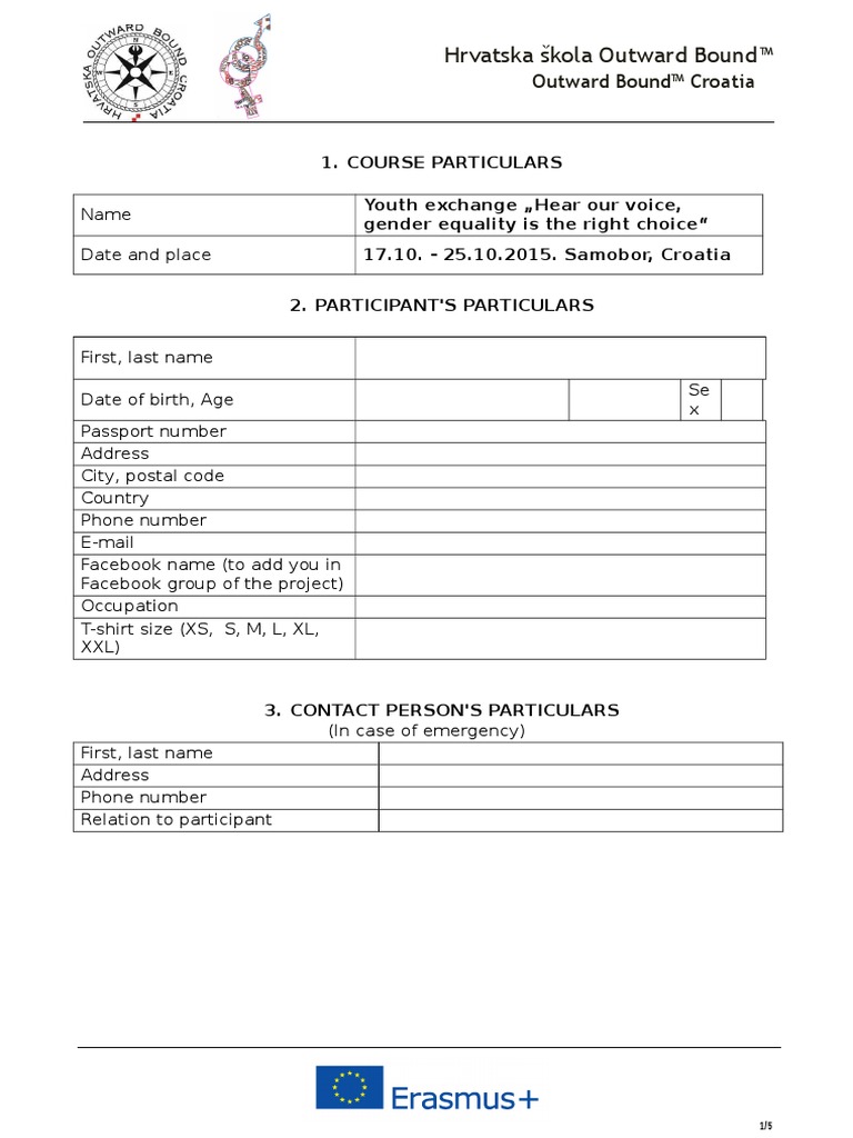 Application Form - Gender Equality | PDF
