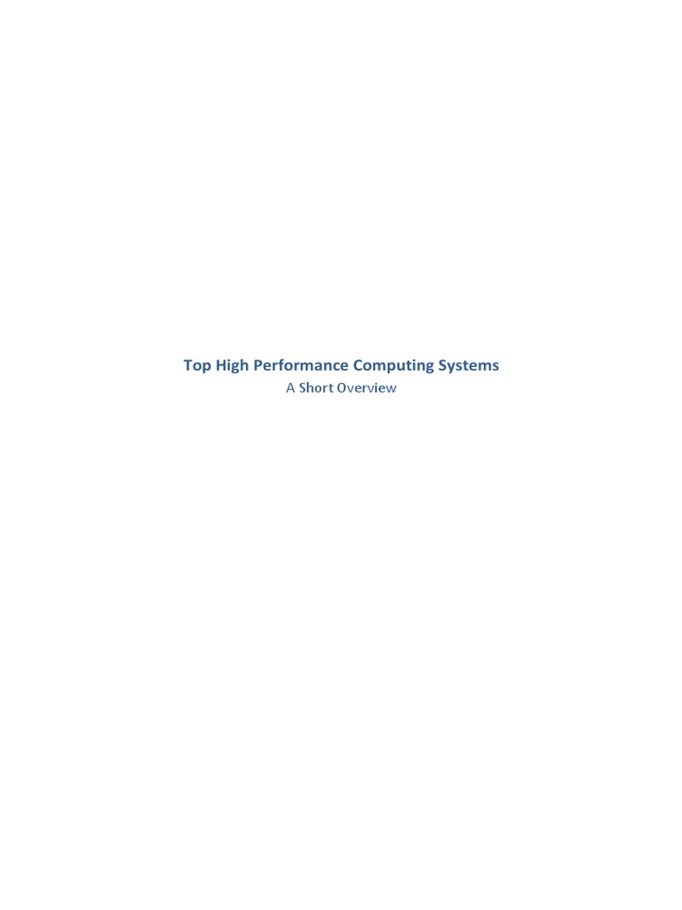 Hpc Overview Pdf Supercomputer Network Topology
