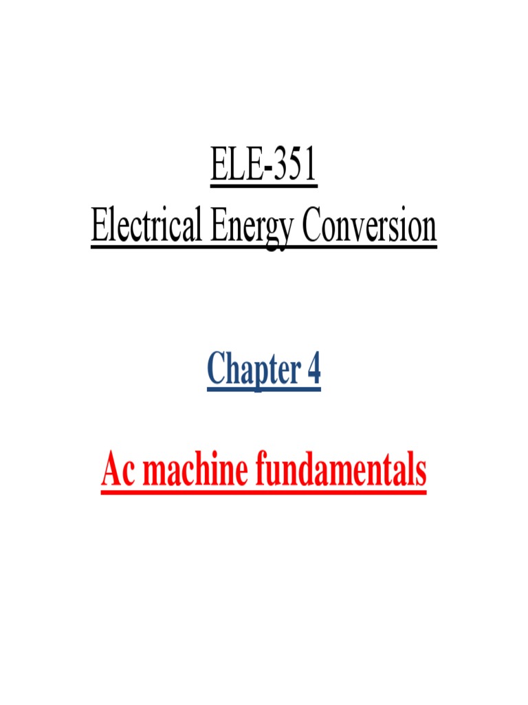 AC Machine Fundamentals | PDF | Electricity | Physics