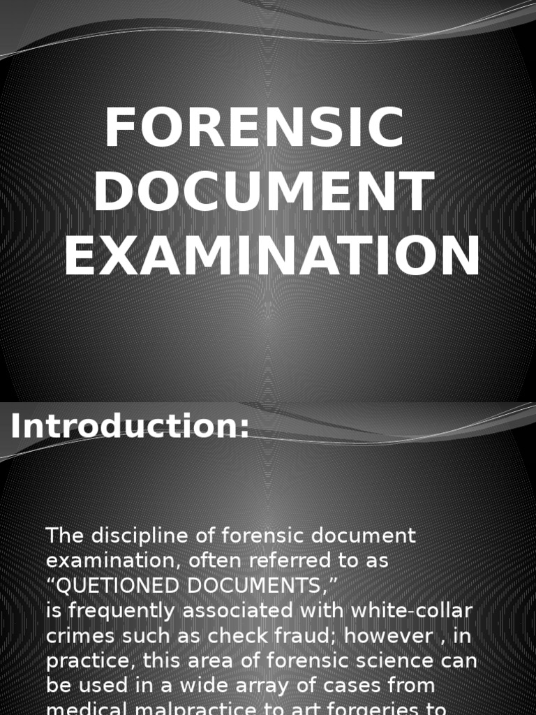 Forensic Document | PDF | Forensic Science | Authentication