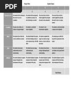 Grading Rubrics For Costume Parade | PDF | Costume
