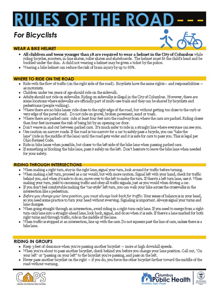 Rules of The Road | PDF | Sidewalk | Traffic