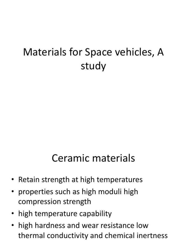 Materials of Space Vehicles | PDF | Ceramics | Crystalline Solids