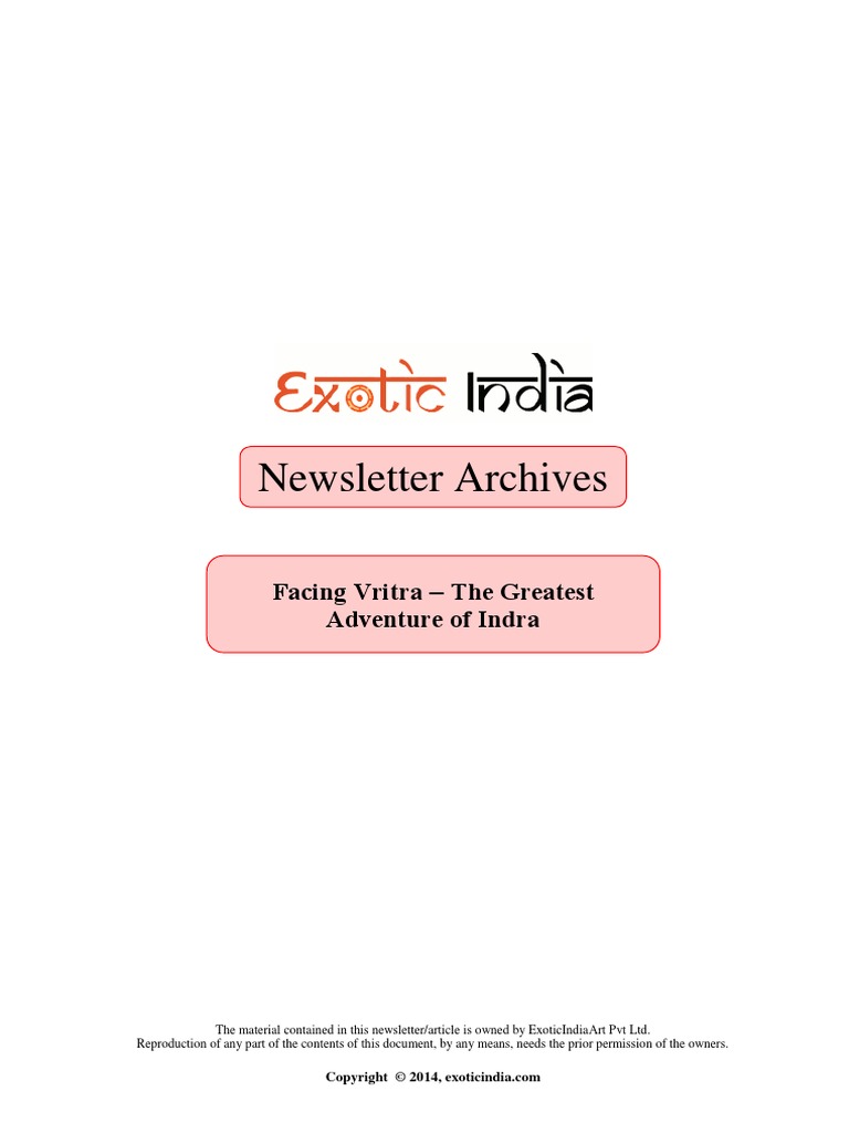 Indra and Vritra | PDF | Indian Religions | Hindu Literature