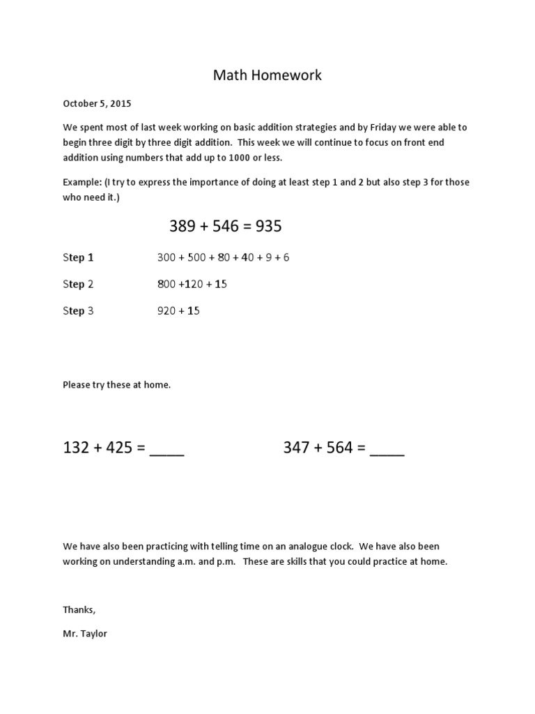 Basic Addition and Time Skills Practice | PDF