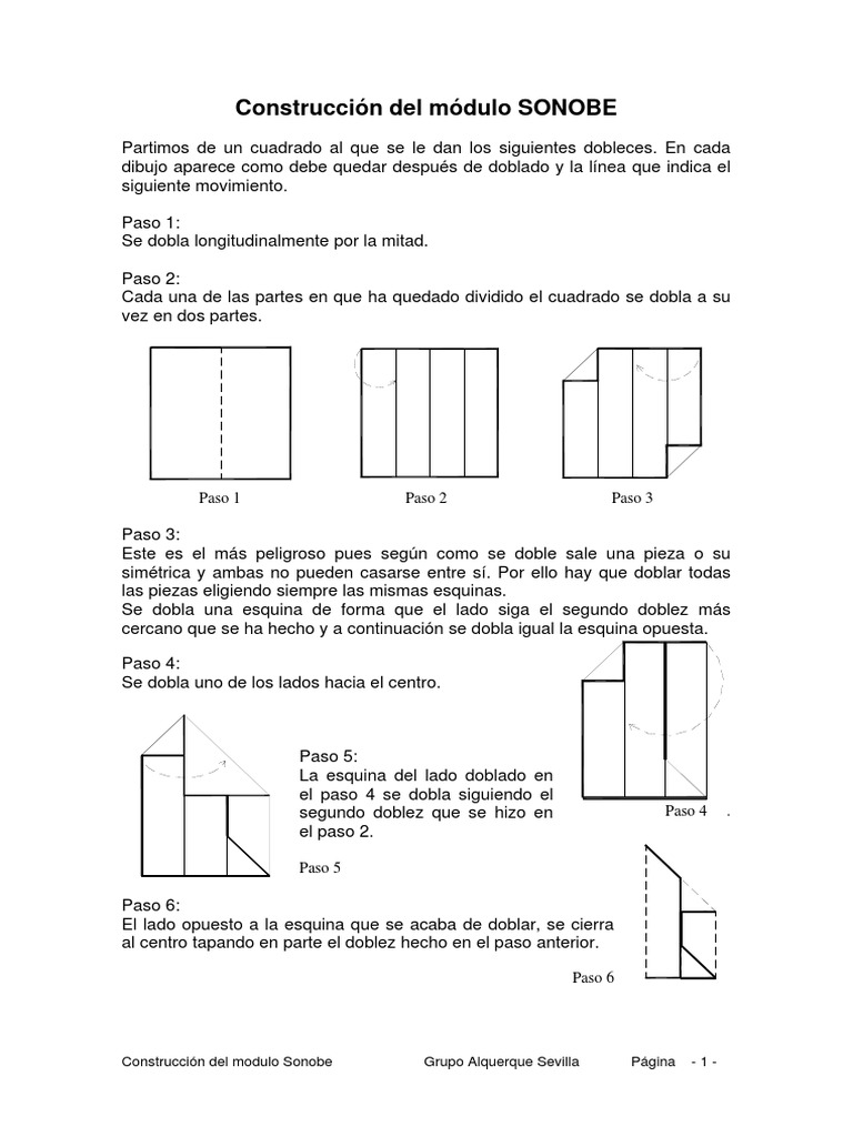 Modulo SONOBE | PDF | Geometría del plano euclidiano | Geometría Elemental