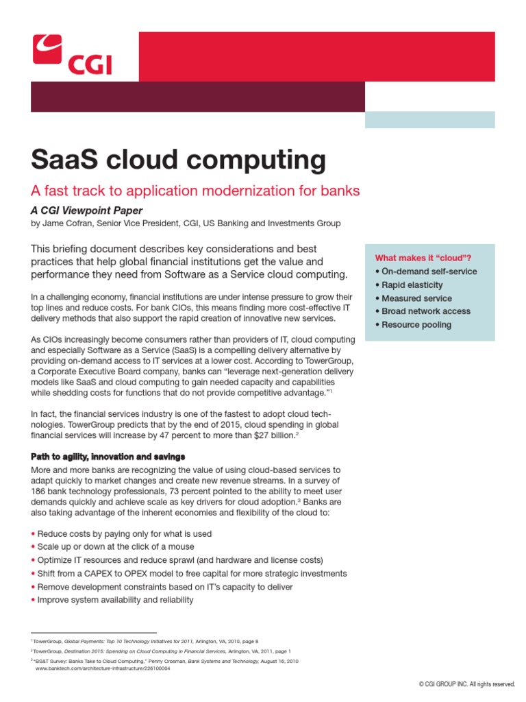 Saas Cloud Computing | PDF | Software As A Service | Cloud Computing