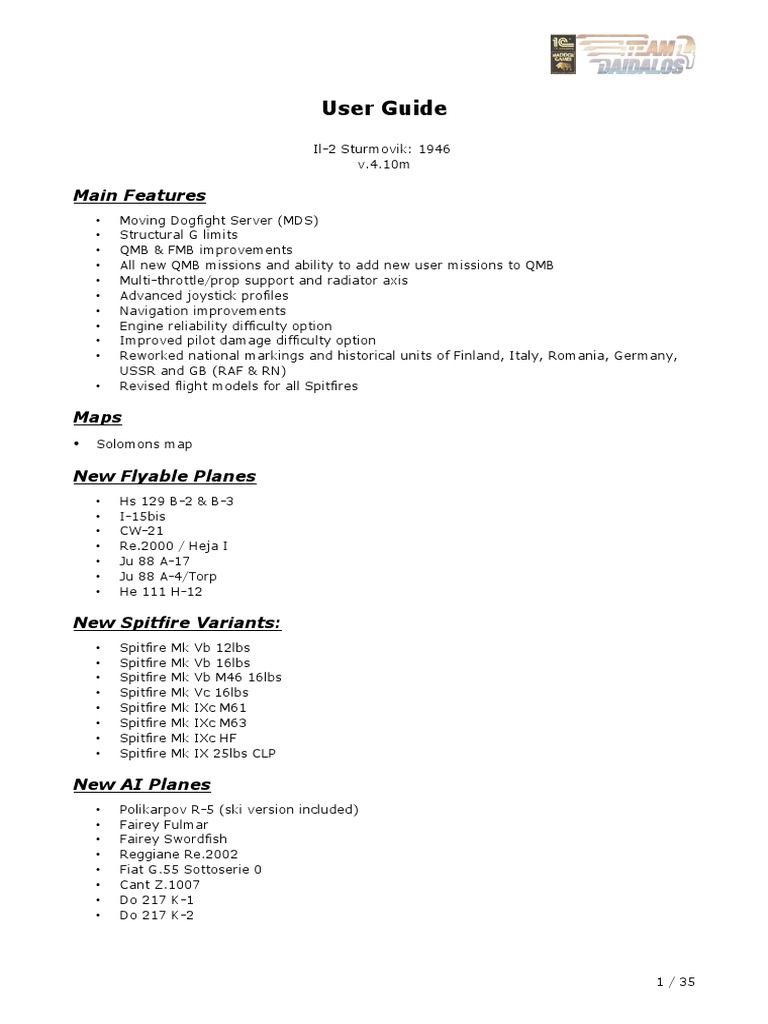 User Guide: Main Features | PDF | Aerospace Engineering | Aeronautics