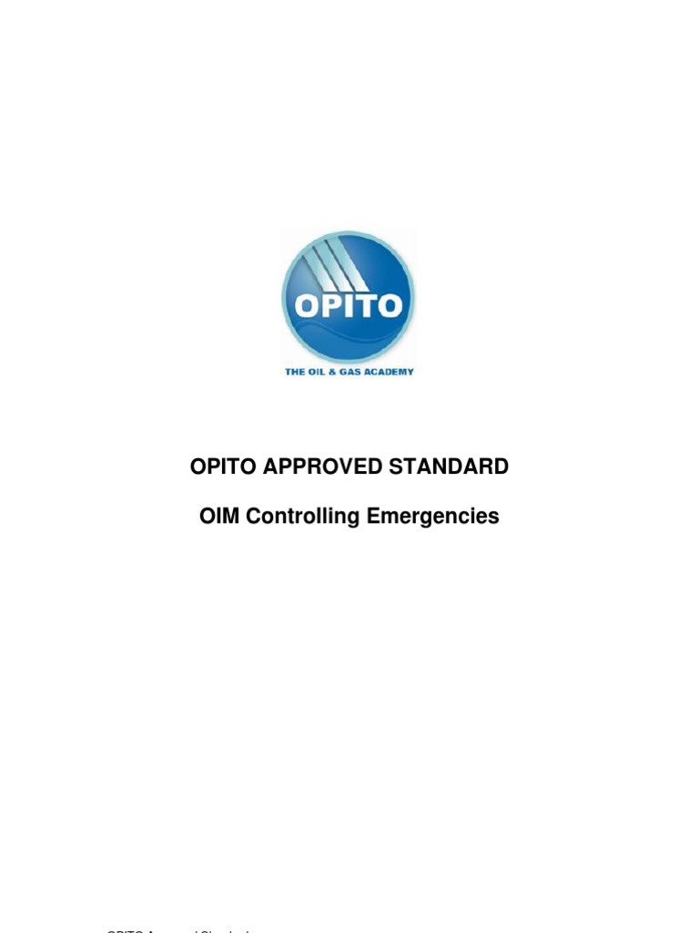 Oim Controlling Emergencies | PDF | Emergency | Oil Well