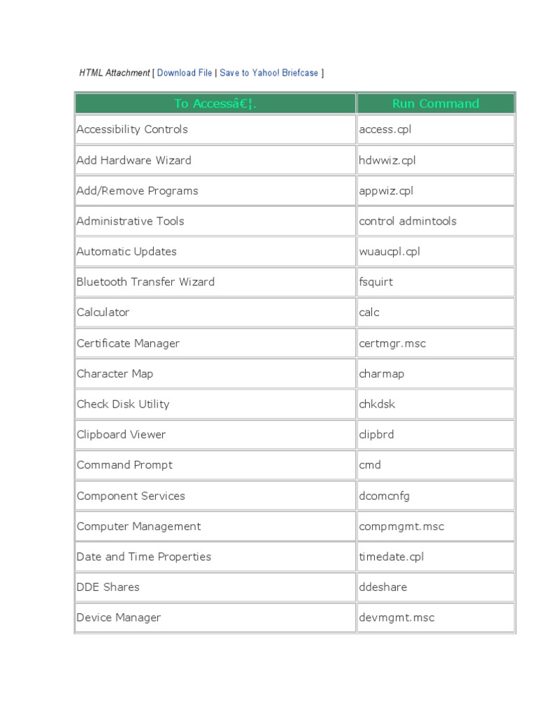 Run Commands | PDF | Windows Registry | Microsoft Windows