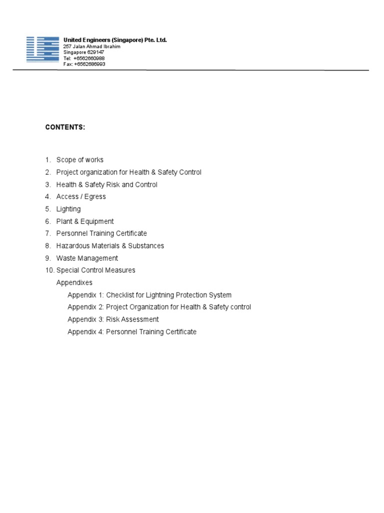 Method Statement For Lightning Protection System | PDF | Personal Protective Equipment ...